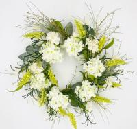 China 30CM Summer Jasmine Artificial Fake Flower Wreath Door Hanging for sale