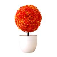 China Lightweight Small Potted Artificial Flowers Plastic Bonsai Plants for sale