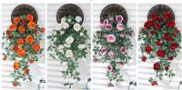 China Pastoral Wall Artificial Hanging Baskets Fake Flower Room Decoration for sale