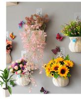 China OEM Artificial Fake Flower Baskets Outdoor Wall Hanging for sale