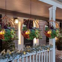 China Outdoor Fake Hanging Ferns Basket Realistic Texture For Xmas for sale