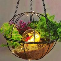 China Outdoor Fake Hanging Ferns Basket Realistic Texture For Xmas for sale