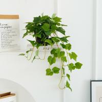 China Green Vine Plastic Outdoor Hanging Plants Fake Hanging Ferns Ivy Wall Decoration for sale