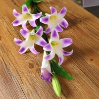 China Personalised Preserved Fresh Flowers Silk Stargazer Lily Home Furnishings for sale