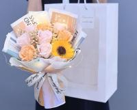 China Imitation Immortal Preserved Fresh Flowers Soap Rose Dried Bouquet Holiday Gift for sale