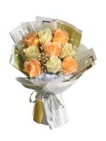 China Imitation Immortal Preserved Fresh Flowers Soap Rose Dried Bouquet Holiday Gift for sale