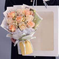 China Imitation Immortal Preserved Fresh Flowers Soap Rose Dried Bouquet Holiday Gift for sale