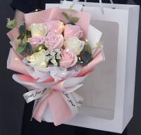 China ODM Artificial Faux Sunflower Bouquet Arrangements For Bridal Valentine'S Day for sale