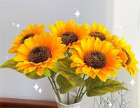 China Custom Dehydrated Dried Sunflower Arrangements Yellow In Vase for sale
