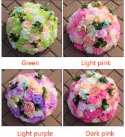 China Rose Hydrangea Fake Flower Balls Faux Floral Sphere Orange Blue for sale