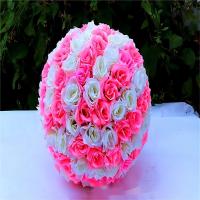 China Premium Silk Red Rose Balls Fake Topiary Hydrangea 20cm Customized for sale