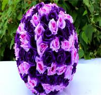 China Premium Silk Red Rose Balls Fake Topiary Hydrangea 20cm Customized for sale