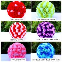 China Realistic Fake Flower Balls Hydrangea Rose For Commercial OEM for sale