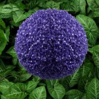 China Green Purple Silk Artificial Grass Topiary Balls Indoor And Outdoor Decoration for sale