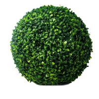 China Green Purple Silk Artificial Grass Topiary Balls Indoor And Outdoor Decoration for sale