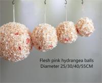 China Ceiling Decoration Fake Flower Balls Hydrangea 30cm 40cm For Shopping Mall for sale