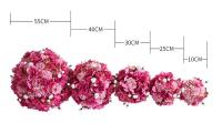 China Ceiling Decoration Fake Flower Balls Hydrangea 30cm 40cm For Shopping Mall for sale