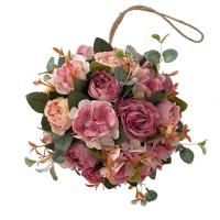 China Simulation Peony Hanging Hydrangea Balls For Wedding Outdoor Decorative for sale