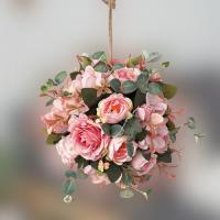 China Simulation Peony Hanging Hydrangea Balls For Wedding Outdoor Decorative for sale