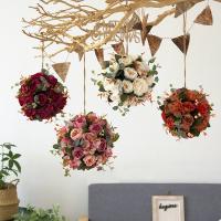 China Simulation Peony Hanging Hydrangea Balls For Wedding Outdoor Decorative for sale