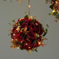 China Peony Silk Fake Flower Balls Hydrangea Kissing Balls In Bulk Indoor Decoration for sale