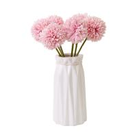 China Silk Chrysanthemum Artificial Flowers Heads Light Purple Pink Green for sale