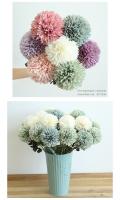 China OEM Fake Flower Bouquet Home Decoration White Chrysanthemum Artificial for sale