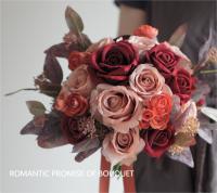 China Lifelike Rose Artificial Bridesmaid Bouquets For Wedding Custom for sale