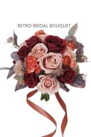 China Lifelike Rose Artificial Bridesmaid Bouquets For Wedding Custom for sale