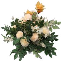 China Undeformed Fake Wedding Flowers Silk Peony Bouquet for sale