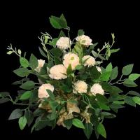 China Undeformed Fake Wedding Flowers Silk Peony Bouquet for sale