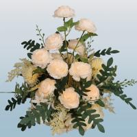 China Undeformed Fake Wedding Flowers Silk Peony Bouquet for sale