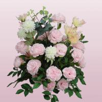 China Faux Silk Floral Arrangements Centerpieces Artificial Xmas Bouquet for sale