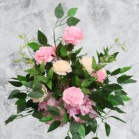 China Faux Silk Floral Arrangements Centerpieces Artificial Xmas Bouquet for sale