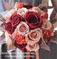 China Handcrafting Fake Wedding Flowers Artificial Roses Bulk Silk Material for sale