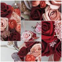 China Handcrafting Fake Wedding Flowers Artificial Roses Bulk Silk Material for sale