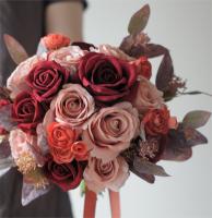 China Wedding Fake Ranunculus Bouquet Rose Bunch Personalized for sale