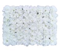 China UV Resistant Dahlia Faux Flower Wall Panels Silk Hydrangea Wall Panel for sale