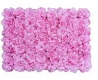 China UV Resistant Dahlia Faux Flower Wall Panels Silk Hydrangea Wall Panel for sale