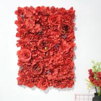 China ODM Background Faux Wall Flowers Floral Panel Wall Home Decoration for sale