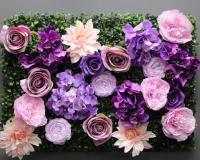 China Polyethylene Rose Artificial Flower Wall Panels Wedding Ceremony for sale