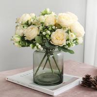 China Rayon Artificial Silk Flowers Peony Bouquet Home Decoration custom for sale