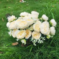 China Rayon Artificial Silk Flowers Peony Bouquet Home Decoration custom for sale