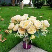 China Rayon Artificial Silk Flowers Peony Bouquet Home Decoration custom for sale