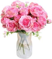 China 5 Head Spring Peony Faux Flowers Rayon Fake Ranunculus Wedding Decoration for sale