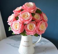 China Lifelike Artificial Peony Rose Floral Arrangement Purple White Champagne for sale