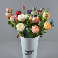 China Lifelike Artificial Peony Rose Floral Arrangement Purple White Champagne for sale
