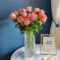 China Lifelike Artificial Peony Rose Floral Arrangement Purple White Champagne for sale