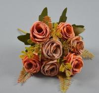 China 30CM Artificial Silk Flowers Bouquet Roses With Stem Bulk for sale