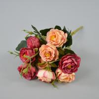 China 30CM Artificial Silk Flowers Bouquet Roses With Stem Bulk for sale
